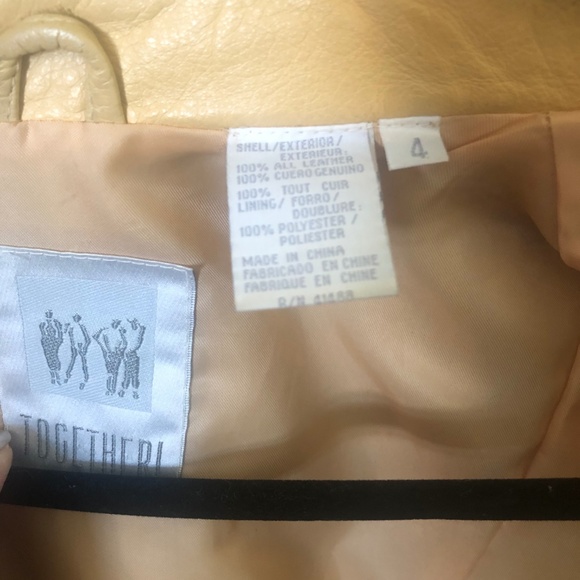 Together | Jackets & Coats | Together Butter Yellow Leather Jacket ...